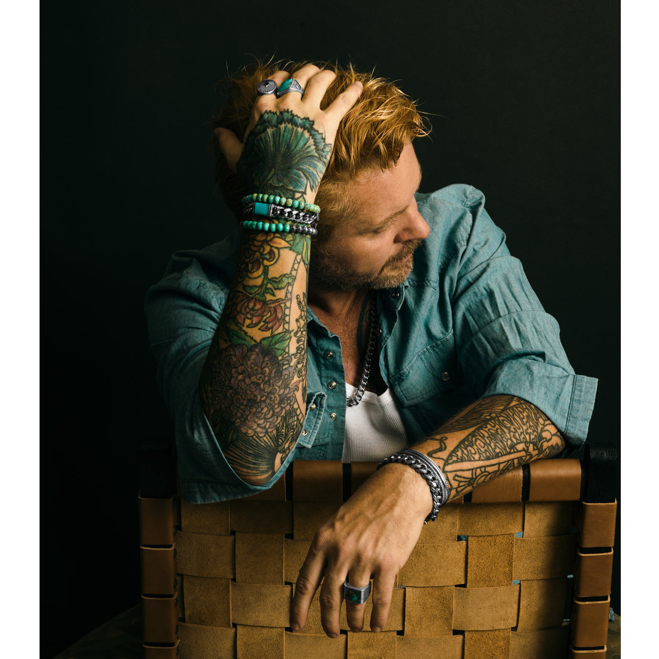 Mr. LOWE Men's Sonoran Turquoise Square Ring – Sheryl Lowe