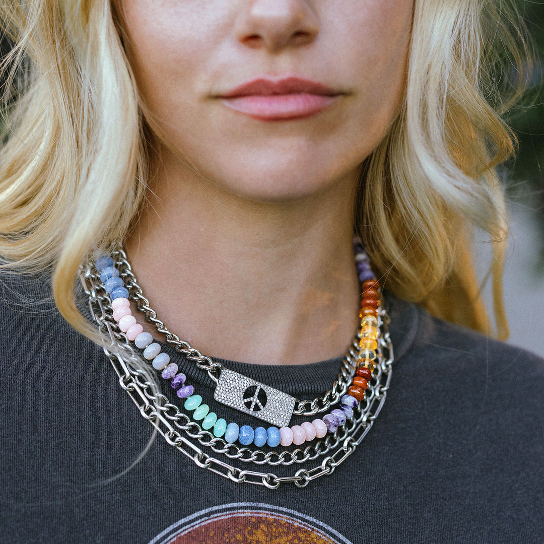 Rainbow Opal Candy Necklace - 18" – Sheryl Lowe